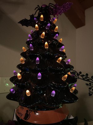 Best Choice Products 15in Pre-lit Ceramic Tabletop Halloween Tree ...