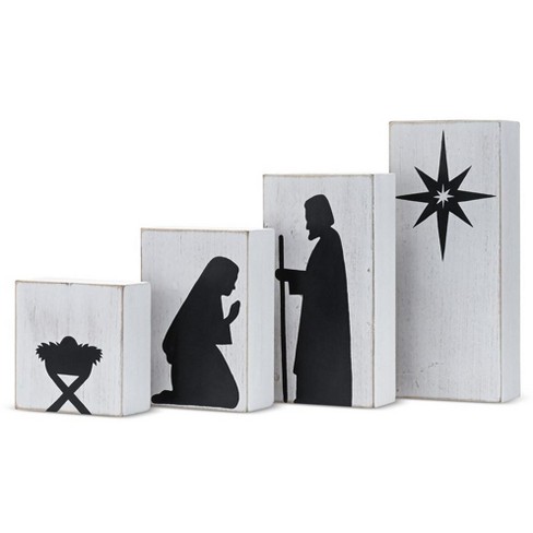 Ornativity Wooden Block Nativity Scene - 4 Pc : Target
