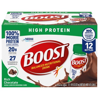 Boost High Protein Nutritional Shake - Chocolate - 12pk : Target