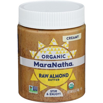 Maranatha Natural Raw Almond Butter, Creamy, 16 Oz (454 G) : Target