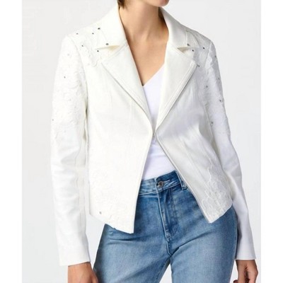 Women's Studded Suede Floral Applique Jacket - Joseph Ribkoff S : Target