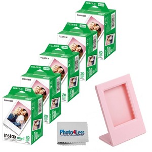 Fujifilm Instax Mini Twin Pack Instant Film (16437396) (5) + Frame for ...