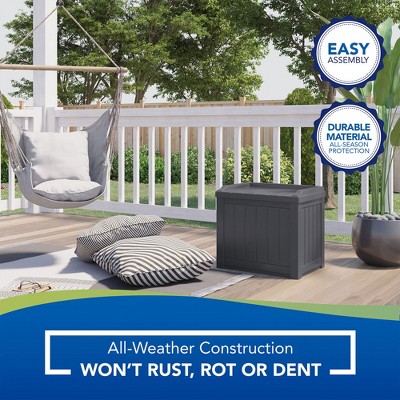 Suncast 22-gallon Indoor Or Outdoor Backyard Patio Small Storage Deck ...