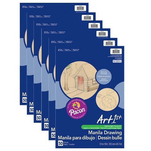 Ucreate Drawing Paper Pad, Manila, Standard Weight, 12" X 18", 50 ...