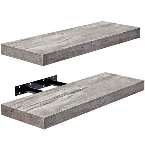 2 Pack 16 Inch Sorbus Coastal Rectangle Floating Shelves - For Home ...