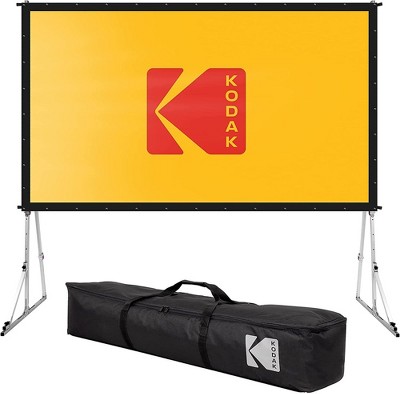 Kodak 150” Fast-folding Portable Projector Screen With Stand - White ...