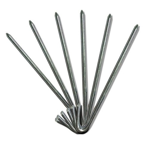 Moose Supply Heavy Duty Steel Hook Stakes, 10 Pack, 5/8" X 24" : Target