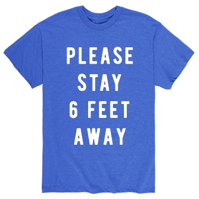 Men's - Instant Message - Please Stay 6 Ft Away Short Sleeve Graphic T ...