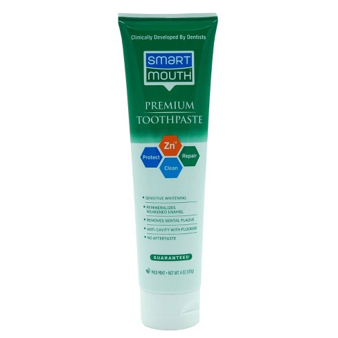 Smartmouth Premium Zinc Toothpaste - Mint - 6oz : Target