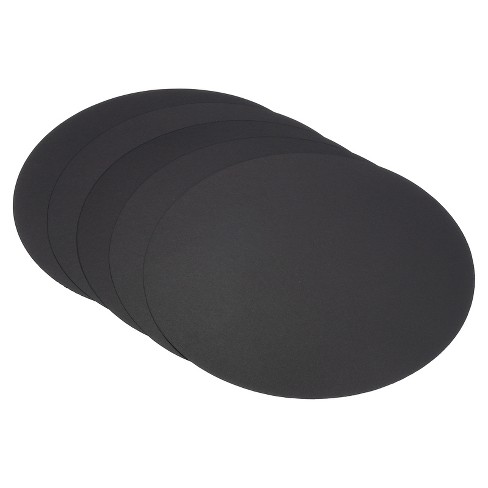 Unique Bargains Round Cardboard Kraft Paper 25 Pcs Black 9.8-inch : Target
