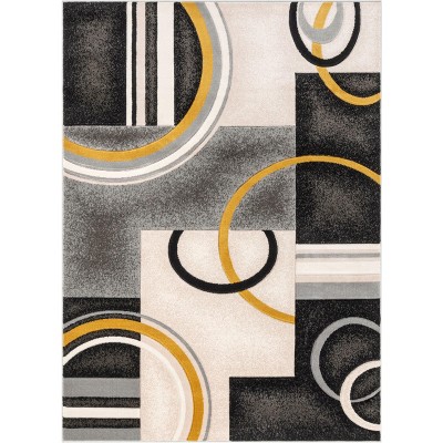 Well Woven Maggie Blue Modern Geometric Dots & Boxes Pattern Area Rug ...