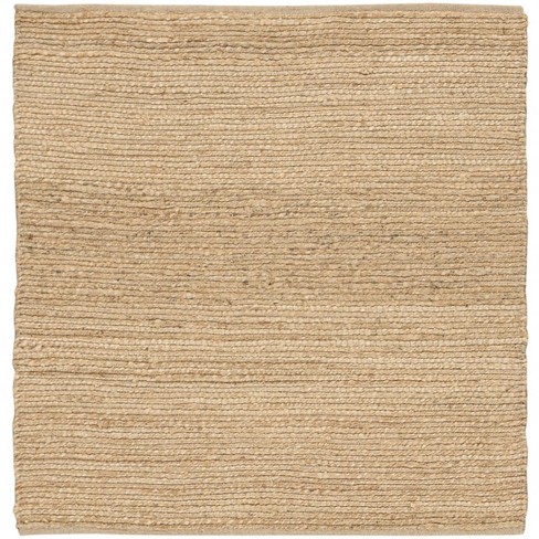 Nourison Farmhouse Natural Jute Flatwoven Rug Natural 4' X Square : Target