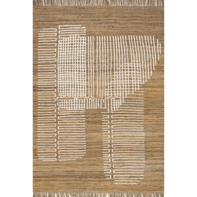 Emily Henderson X Rugs Usa - Raleigh Striped Jute Indoor Area Rug, 9' X ...