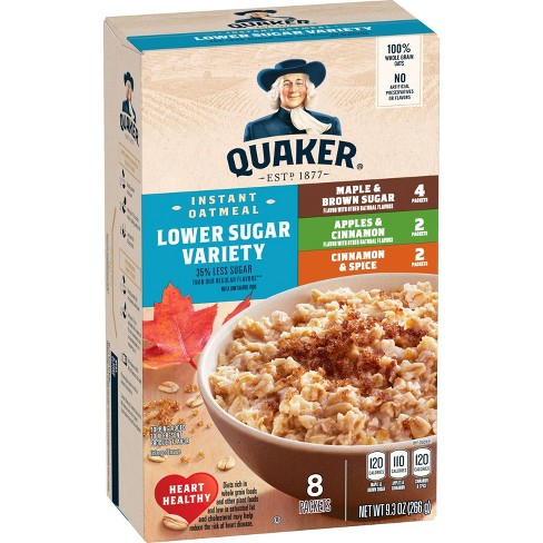 Quaker Lower Sugar Variety Pack Oatmeal - 9.3oz : Target