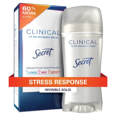 Secret Clinical Strength Invisible Solid Antiperspirant And Deodorant ...
