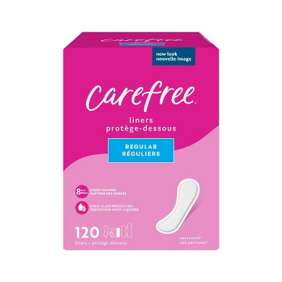 Carefree Regular Panty Liners Wrapped - Unscented - 148ct : Target