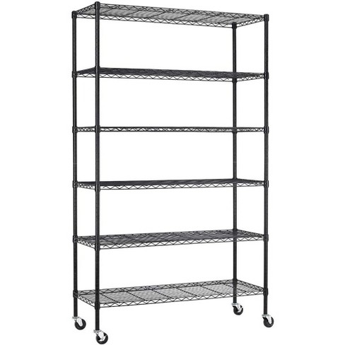 Fdw 6 Tier Commercial Wire Shelving Unit Metal Shelf Wire Rack ...