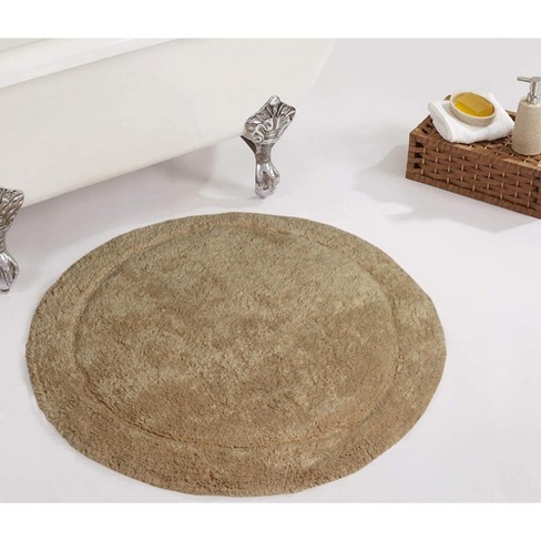 30" Round Waterford Collection Linen Cotton Tufted Bath Rug - Home ...