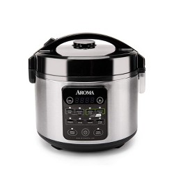 Aroma 20 Cup Digital Multicooker & Rice Cooker - Stainless Steel : Target