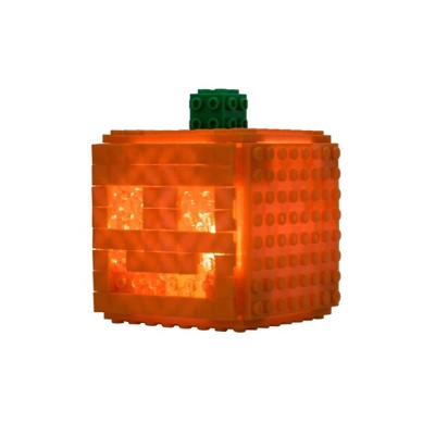 Strictly Briks 3d Toy Building Bricks & Blocks, Light Up Mini Cube Jack-o-lantern, 79 Pieces ...
