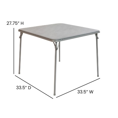 Flash Furniture Gray Folding Card Table - Lightweight Portable Folding ...