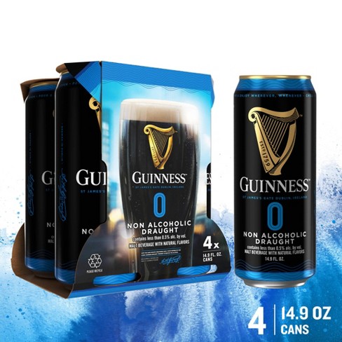 Guinness 0 Non-alcoholic Draught Beer - 4pk/14.9 Fl Oz Cans : Target