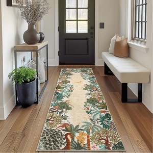 Night Jungle Washable Area Rugs for Living Room Bedroom, Soft Forest ...