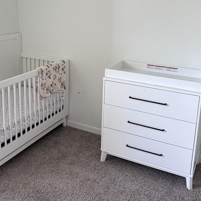 Delta Children Spencer 3 Drawer Dresser With Changing Top - Teak Brown ...