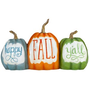 Northlight 15.5" Pumpkin Trio 'happy Fall Y'all' Autumn Harvest Sign ...