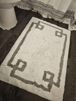 Geometric Cotton Tufted Bath Rug : Target
