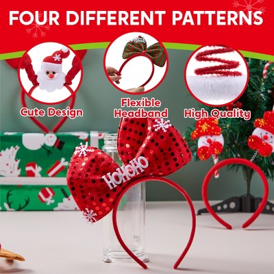 Joyfy 14-Pack Christmas Headbands – Festive 3D Holiday Party Headbands ...