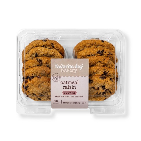 Oatmeal Raisin Cookies - 10ct/12.5oz - Favorite Day™ : Target
