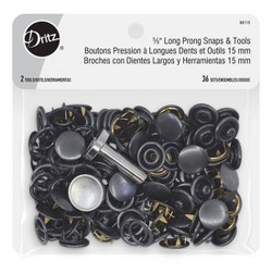 Dritz 36ct Snaps Long Prong & Tools Nickel : Target