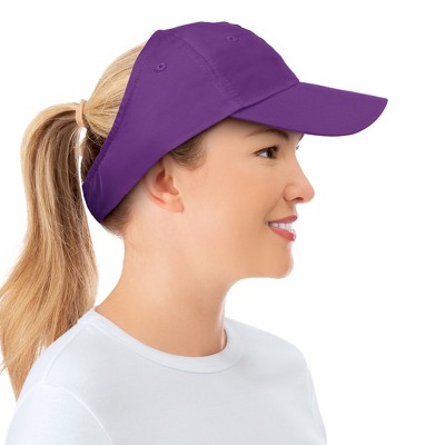 Collections Etc Versatile Open-back Genie Visor Baseball Cap Purple ...