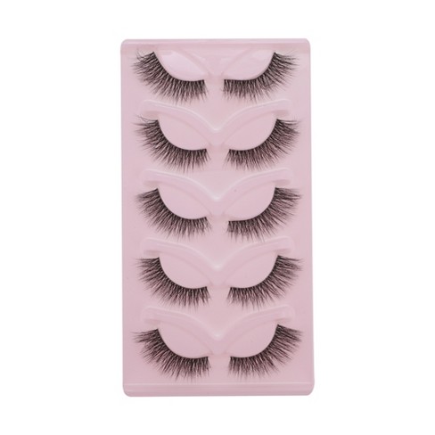 Unique Bargains 5d False Eyelashes Black 5 Pairs T04 : Target