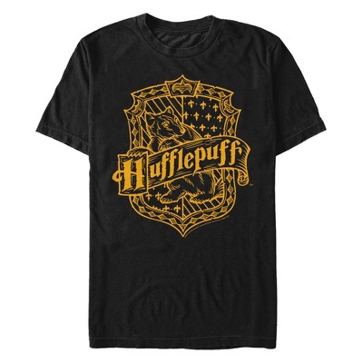 Harry Potter Hufflepuff Quidditch Crest Crew Neck Short Sleeve Men's T ...