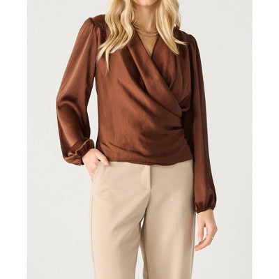 Women's Soft Wrap Blouse - Dex X : Target