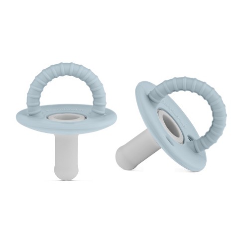 Lulubabe Halo Teething Pacifier - Set Of Soft Silicone Two Tone Paci ...