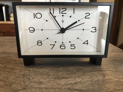 6" Rectangle Mantel Clock Black - Threshold™ : Target