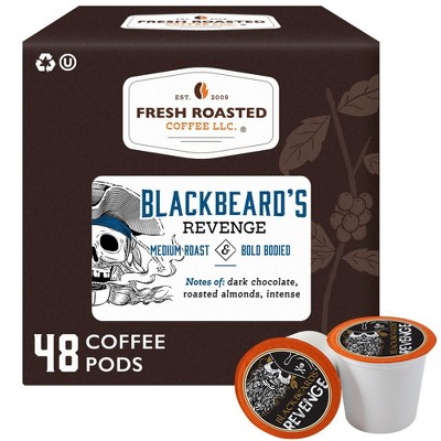 Fresh Roasted Coffee - Blackbeard's Revenge Medium Roast Single Serve ...