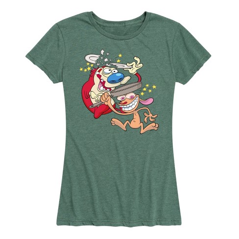 Women's Ren & Stimpy Smashing Time Short Sleeve Graphic T-shirt ...