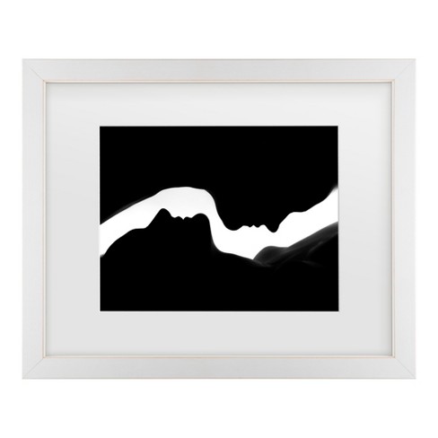 Jan Lykke The Profiles Of Two Women Matted Framed Art : Target