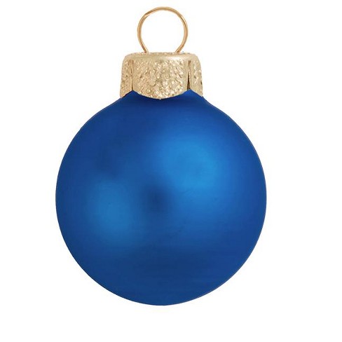 Northlight 12ct Blue Delft Matte Glass Christmas Ball Ornaments 2.75 ...