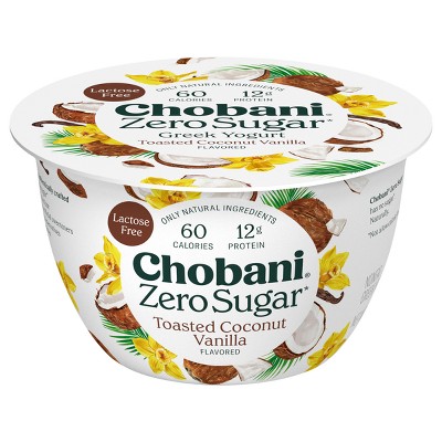 Chobani Zero Sugar Coconut Vanilla Greek Yogurt - 5.3oz : Target