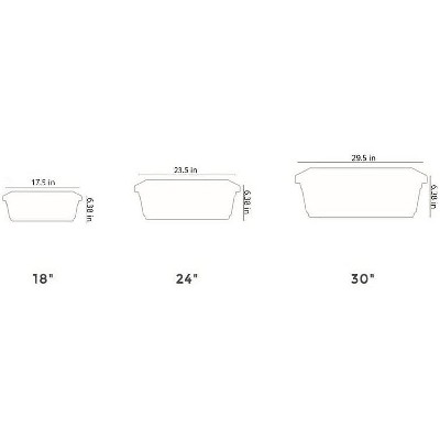 Hc Companies 30 Inch Long Fluted Plastic Venetian Garden Window ...
