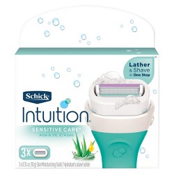 Schick Intuition Sensitive Care Women's Razor - 1 Razor Handle And 2 ...