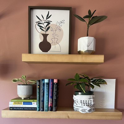 24" Floating Wood Shelf - Threshold™ : Target