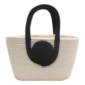 Alilang Woven Cotton Rope Handbag Open Top Handbag for Casual and ...