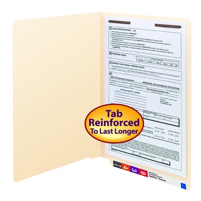 Smead End Tab Fastener File Folder, Shelf-master Reinforced Straight ...