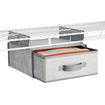 mDesign Soft Fabric Over Closet Shelving Hanging Storage Organizer : Target